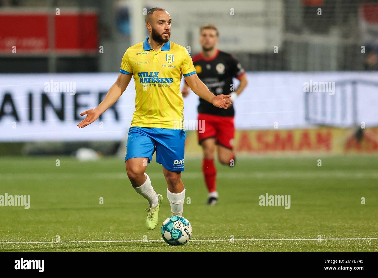 ROTTERDAM, NETHERLANDS - FEBRUARY 4: Illiass Bel Hassani of RKC Waalwijk during the Dutch ...