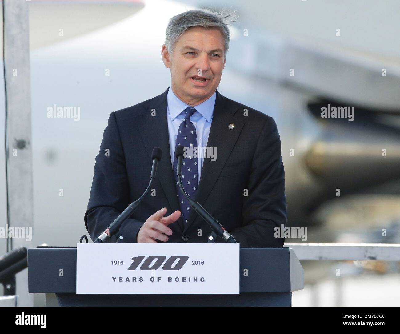 Ray Conner, president and CEO of Boeing Commercial Airplanes, speaks ...