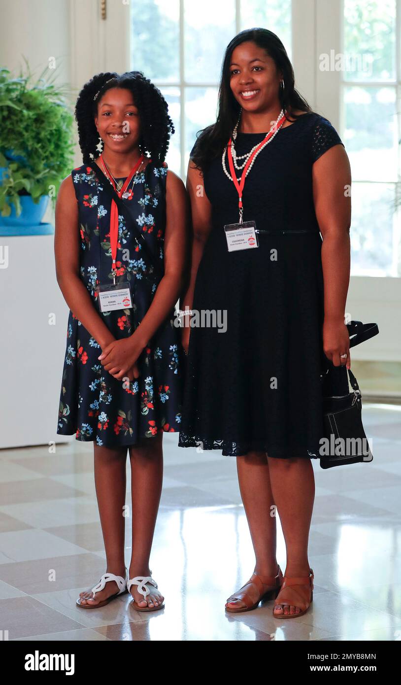 Diana White, 12, and her mother Chandra White, both from South Carolina ...