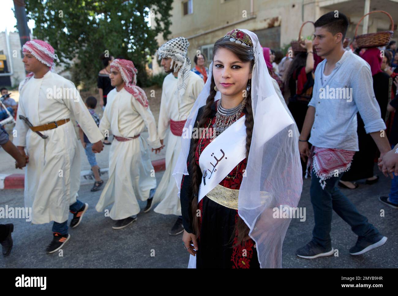 In this photo taken Thursday, July 14, 2016، Palestinian Dabka team ...