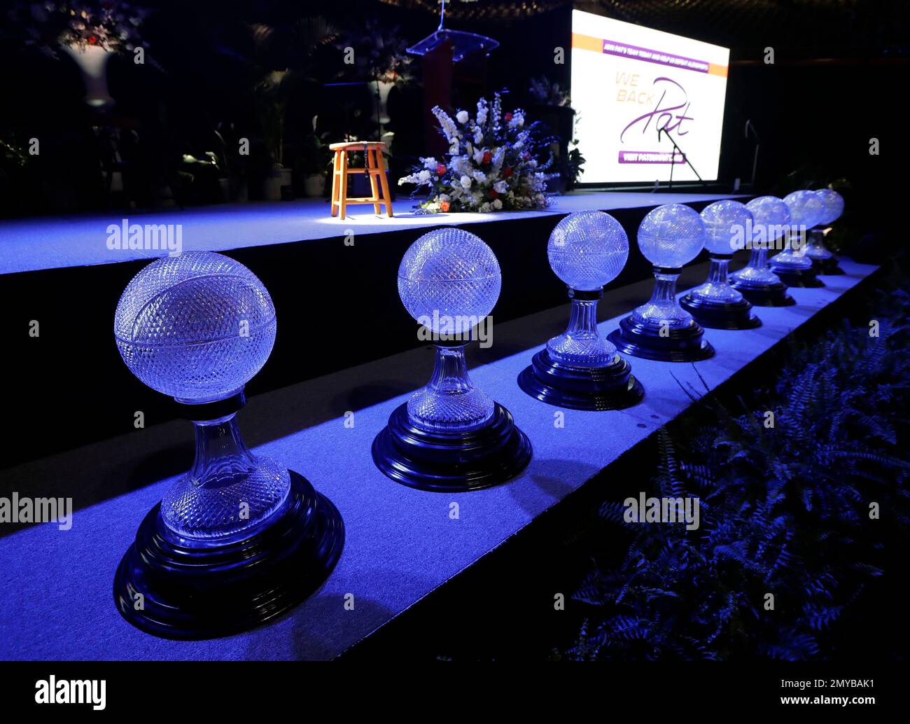 The eight national championship trophies won by former Tennessee women ...