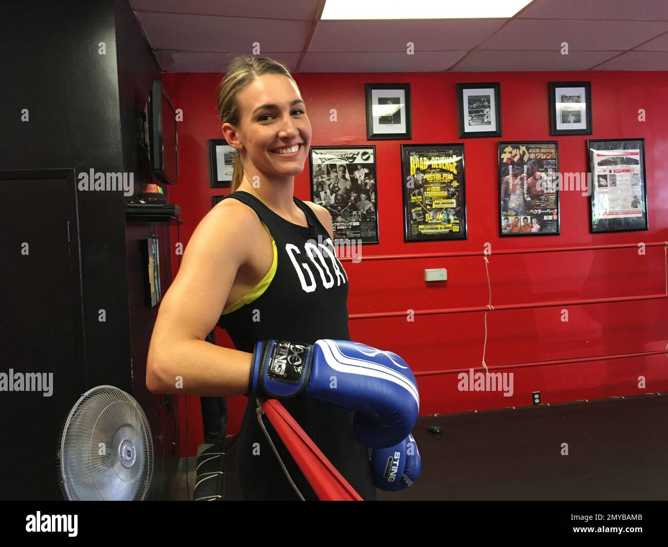 In this June 13, 2016 photo, U.S. Olympic boxer Mikaela Mayer poses at ...