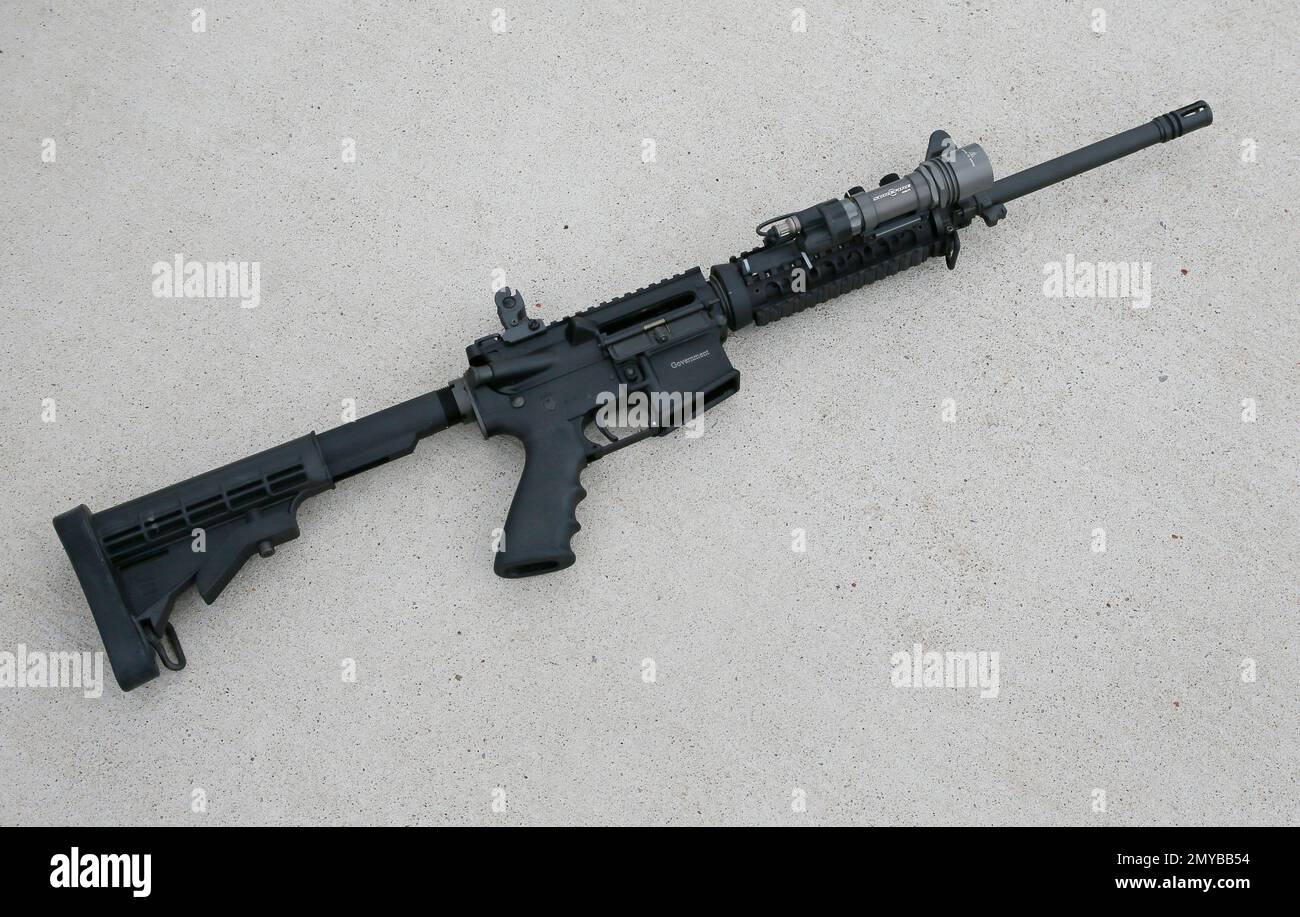An AR-15 rifle, the same type issued to some Oklahoma City Police ...