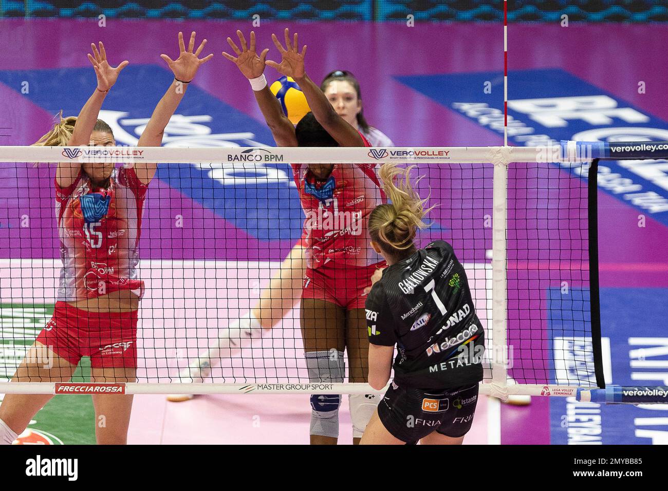 Attack of Stephanie Samedy (Perugia Volley Stock Photo - Alamy