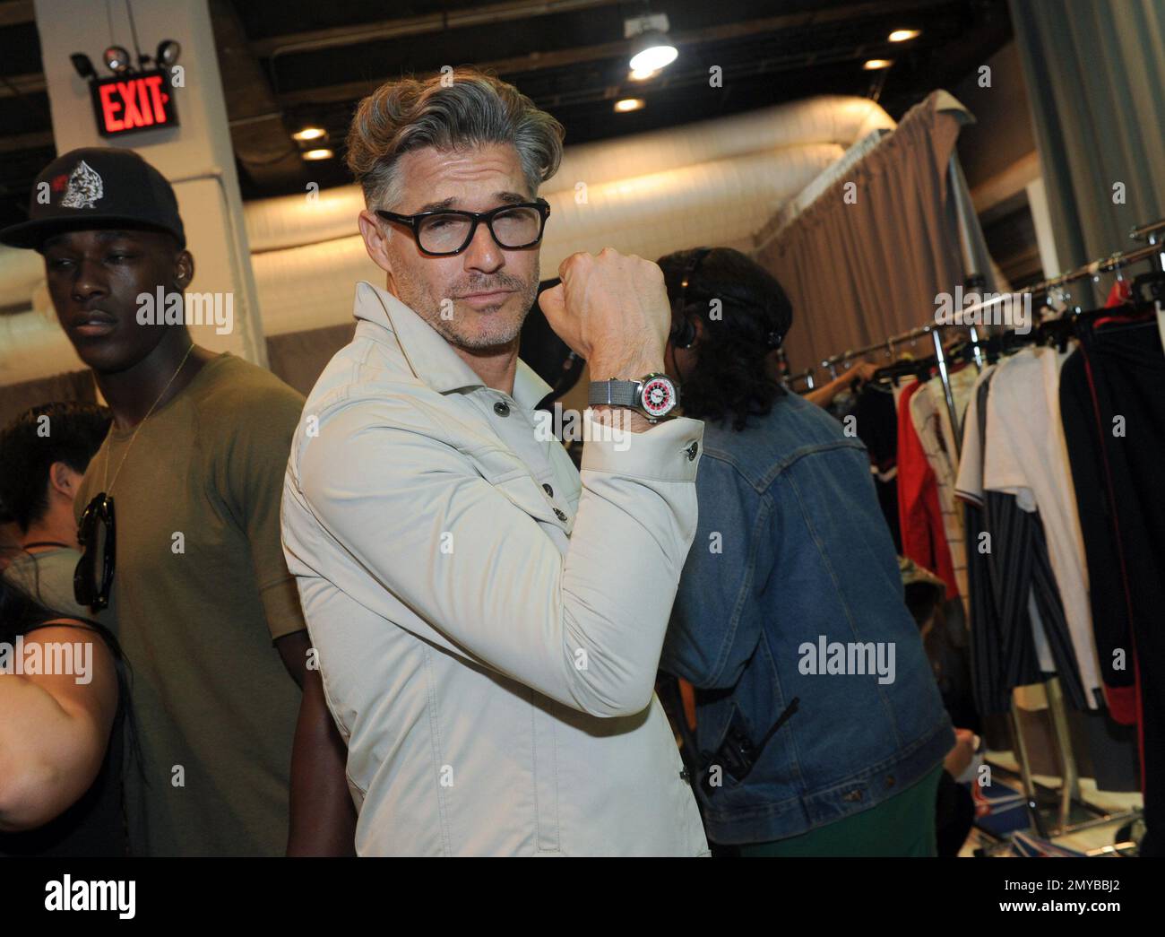 Model Eric Rutherford poses with the Timex Mod Watch that was debuted ...