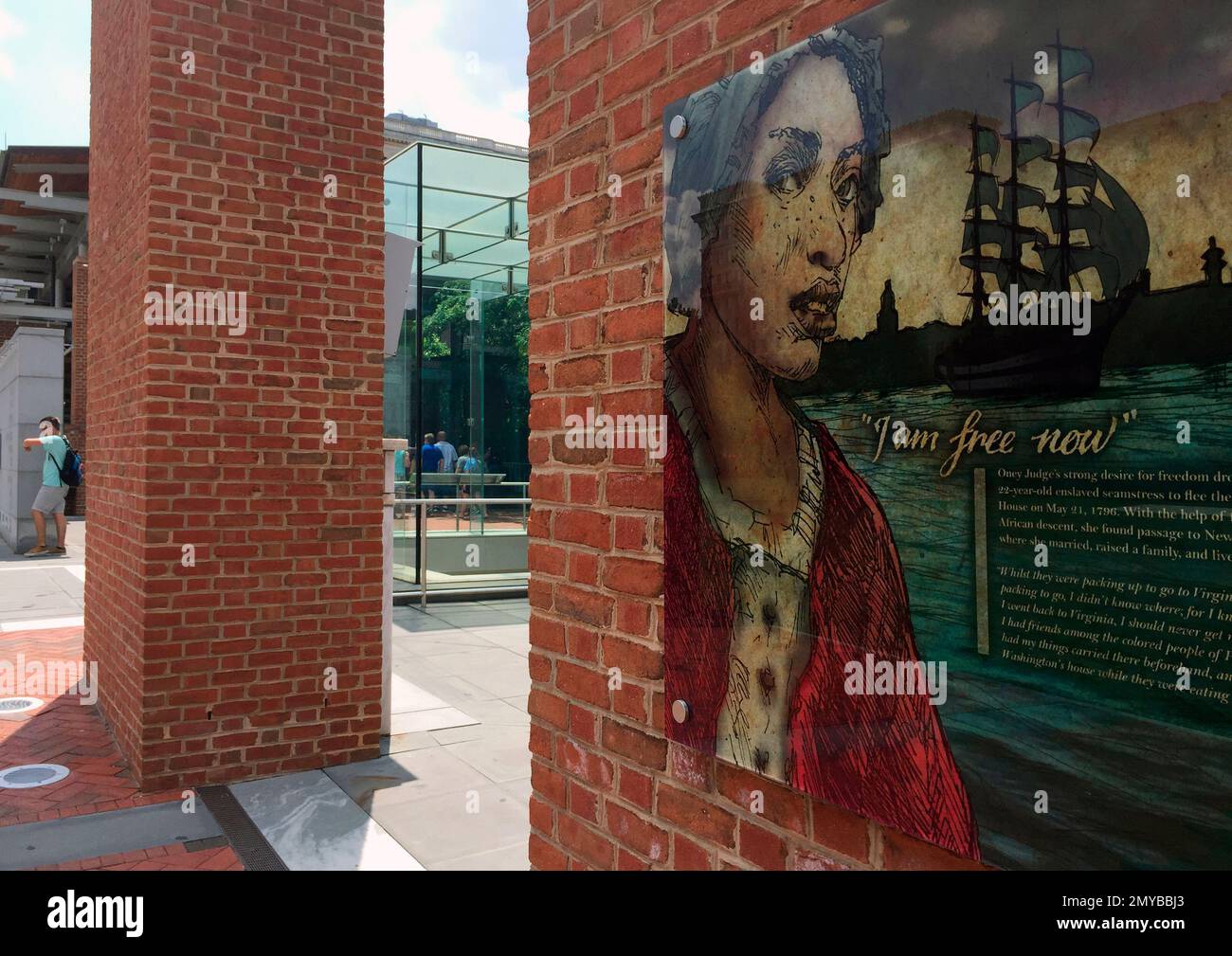 This July 7, 2016 photo shows a display that tells the story of Oney ...