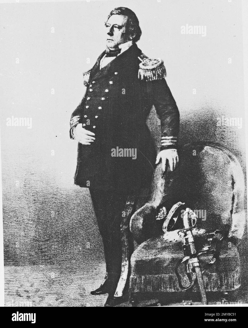 In this photo provided by the U.S. Navy, Commodore Matthew C. Perry is ...