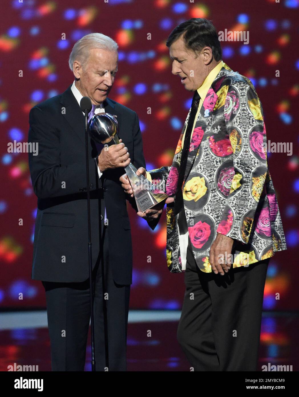 Vice President Joe Biden, left, presents Craig Sager with the Jimmy V ...