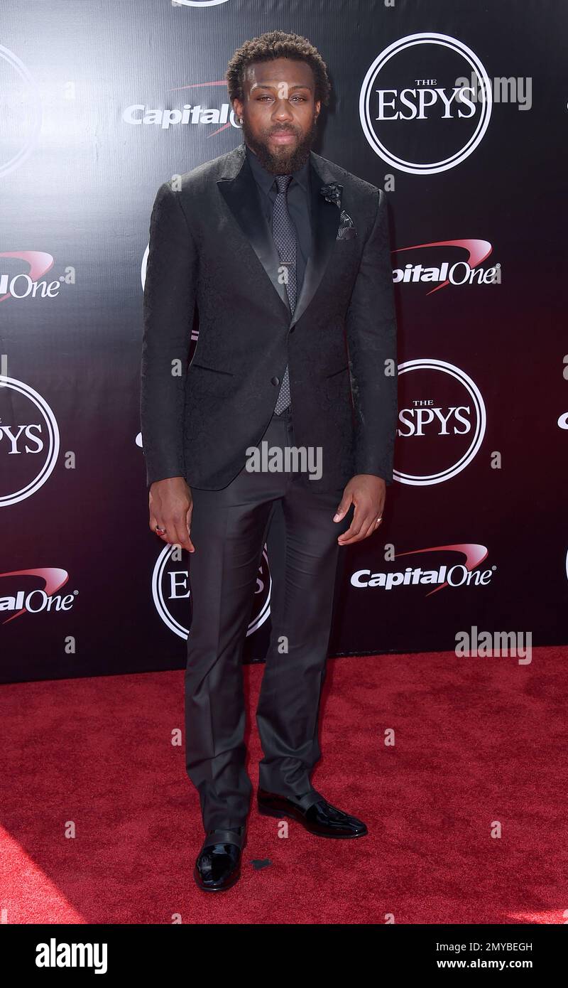 NFL player Eric Berry, of the Kansas City Chiefs, arrives at the ESPY ...