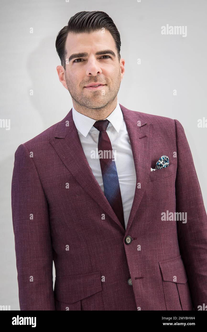 US actor Zachary Quinto poses for photographers upon arrival at the ...