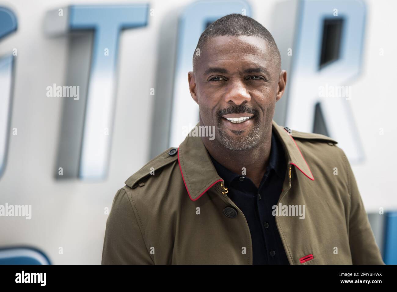 British actor Idris Elba poses for photographers upon arrival at the ...