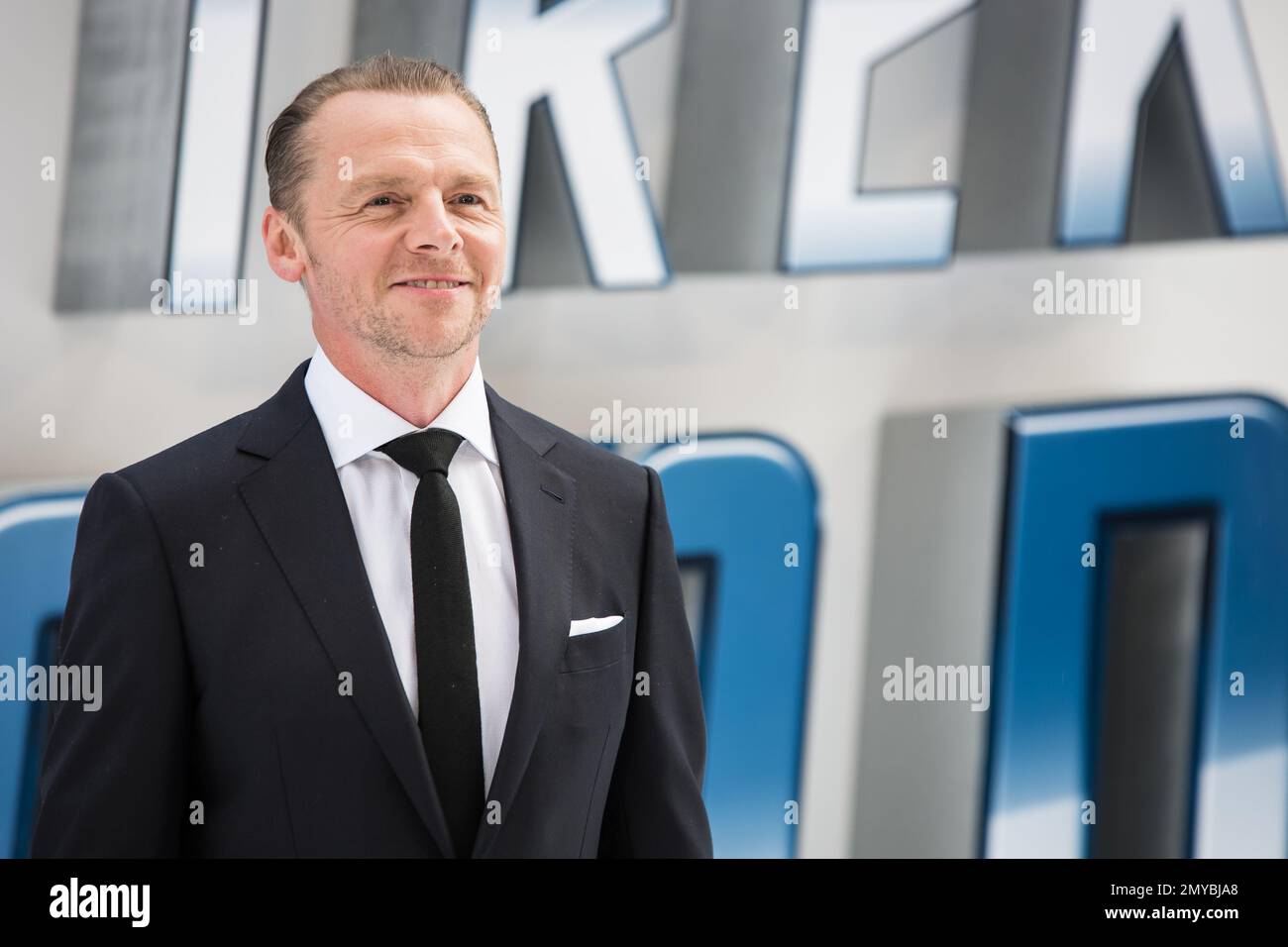 British actor Simon Pegg poses for photographers upon arrival at the ...