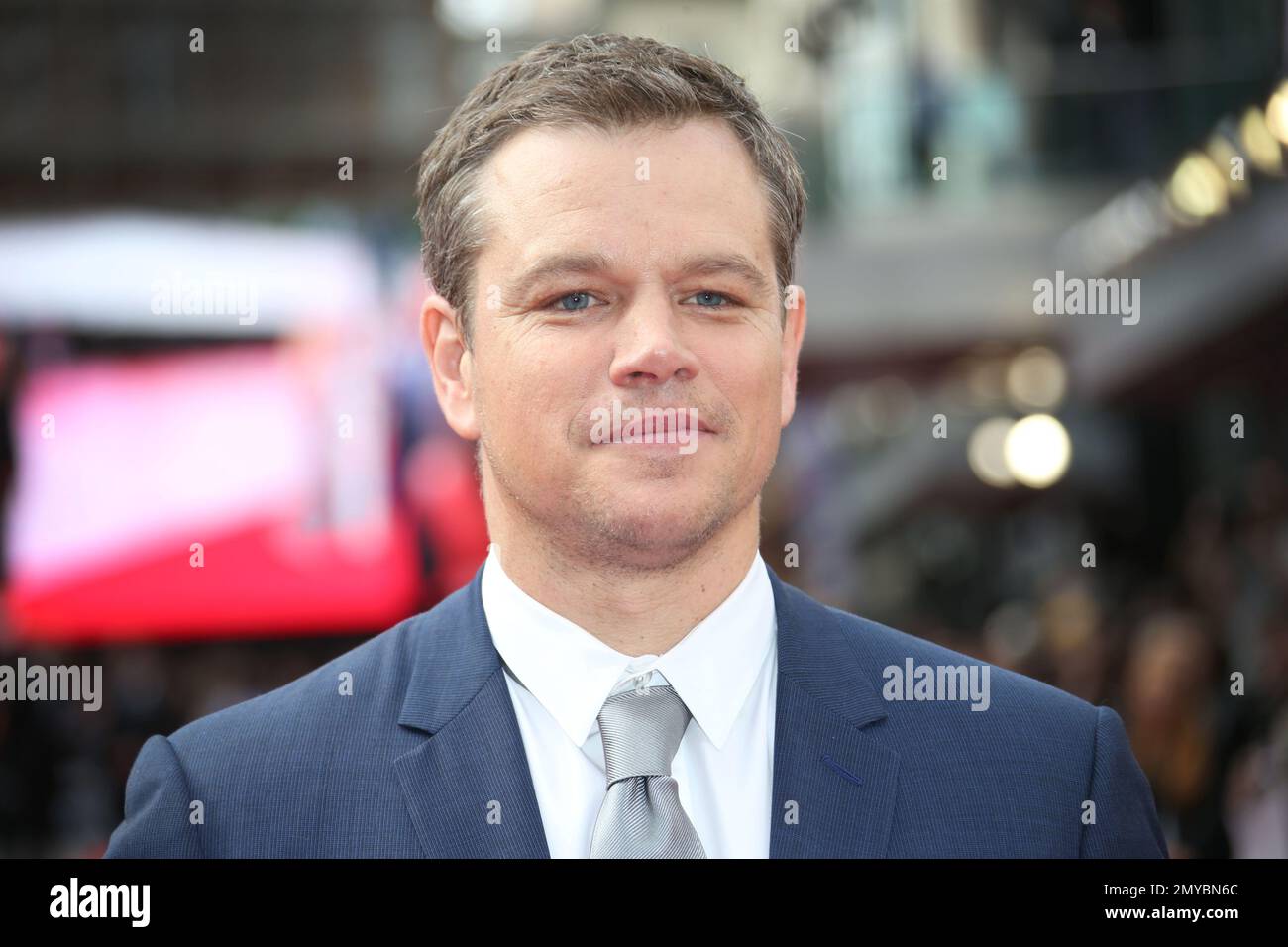 Actor Matt Damon poses for a photograph upon arrival at the premiere of ...