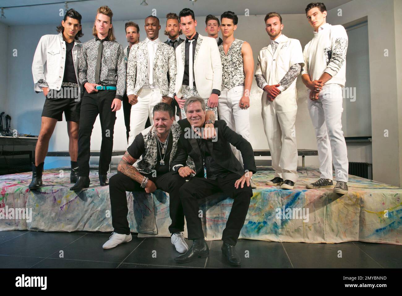 ARTISTIX founder and creator Greg Polisseni, seated left, and fashion ...