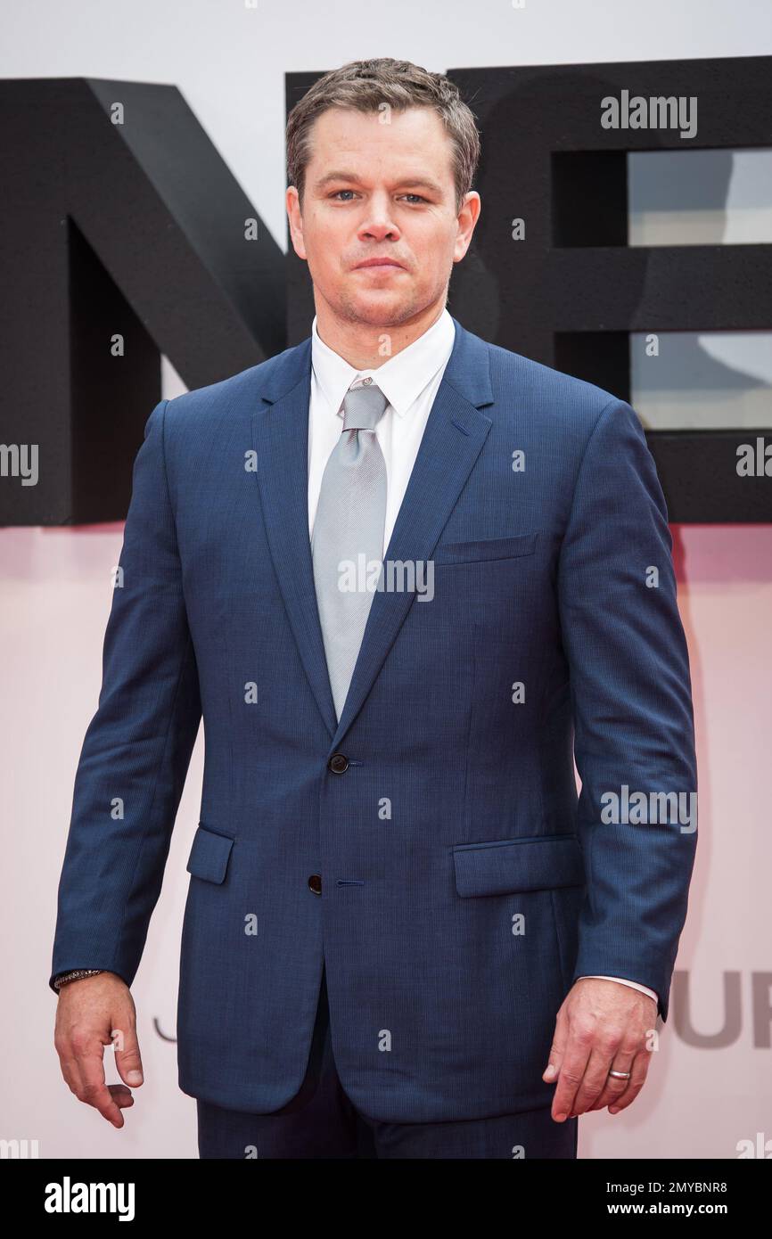 US actor Matt Damon poses for photographers upon arrival at the ...