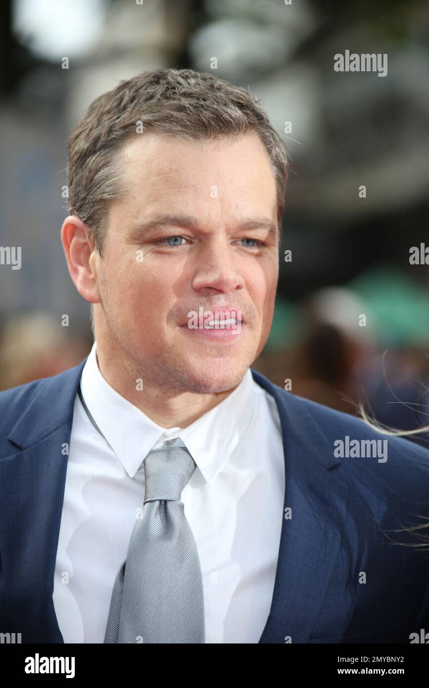 Actor Matt Damon poses for photographers upon arrival at the premiere ...