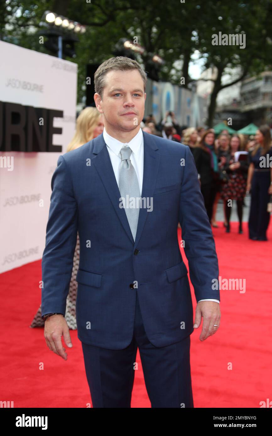 Actor Matt Damon poses for photographers upon arrival at the premiere ...