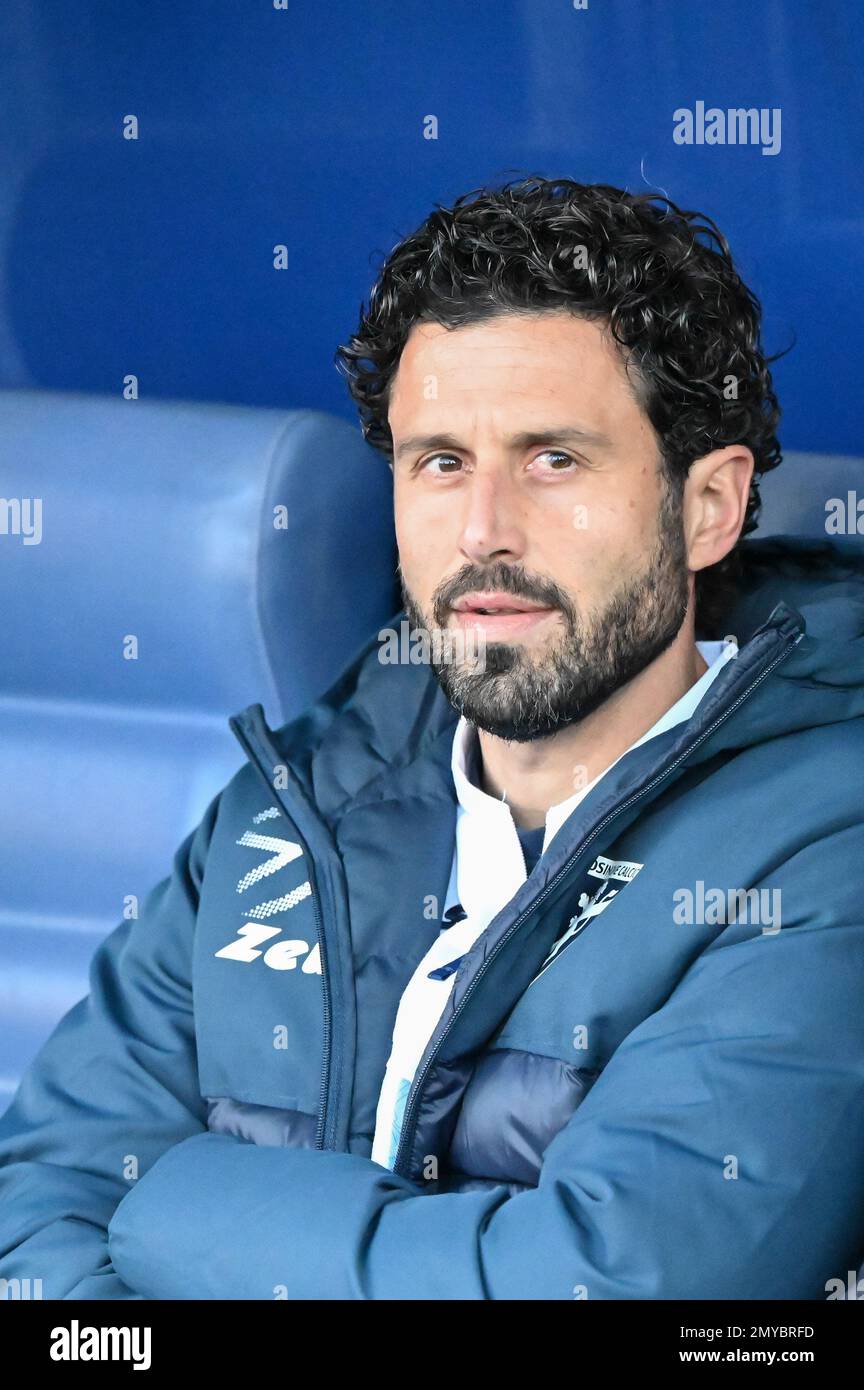 Coach Fabio Grosso of Frosinone Calcio during the Italian Serie B ...