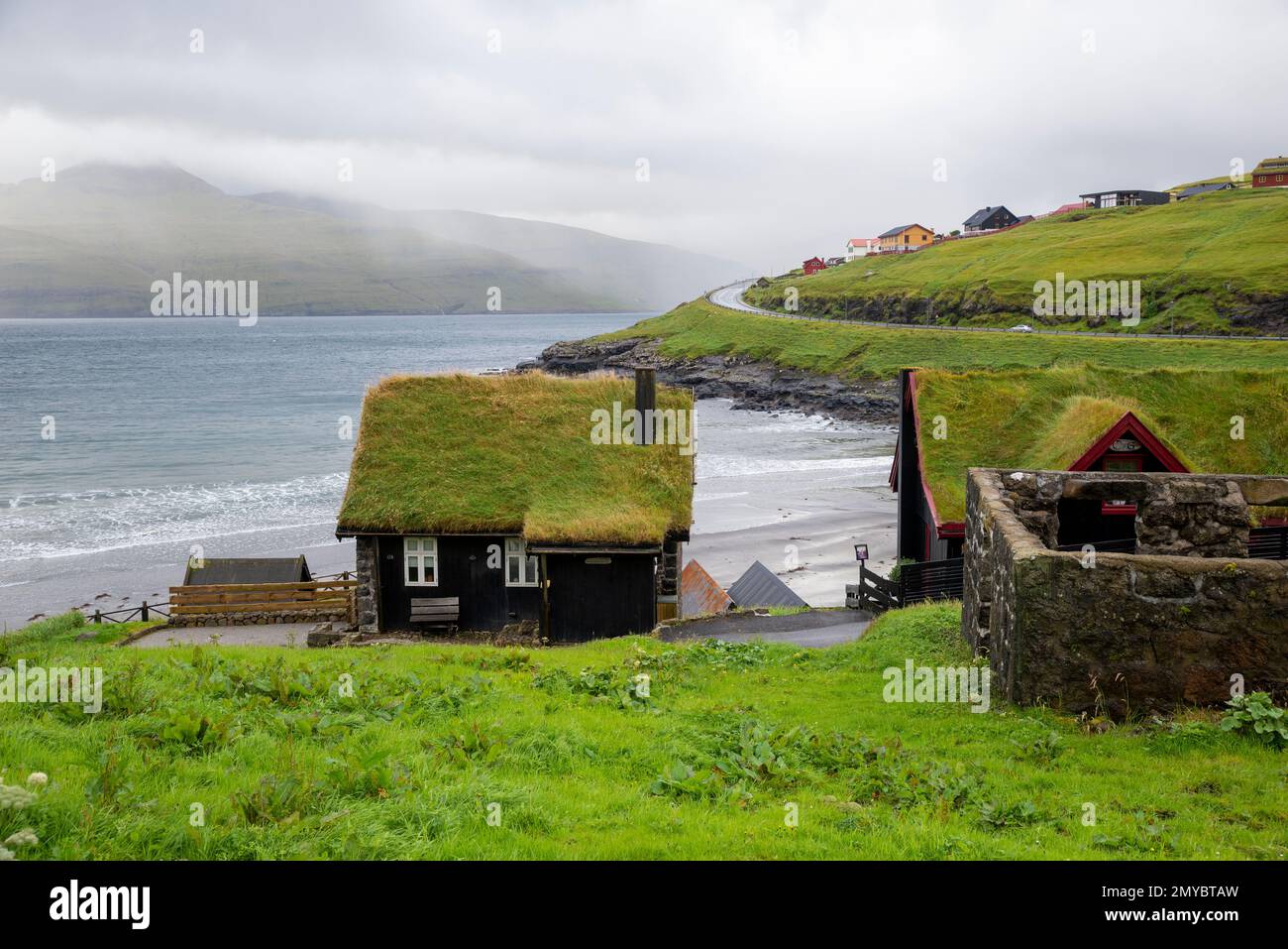 Leynar village, Streymoy Island, Faroe Islands Stock Photo - Alamy
