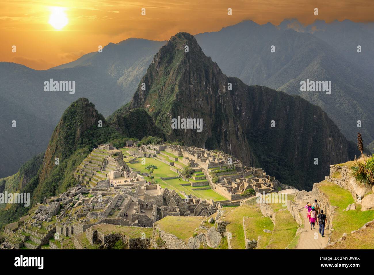 Machu Picchu view during sunset, Cusco, Peru Stock Photo - Alamy
