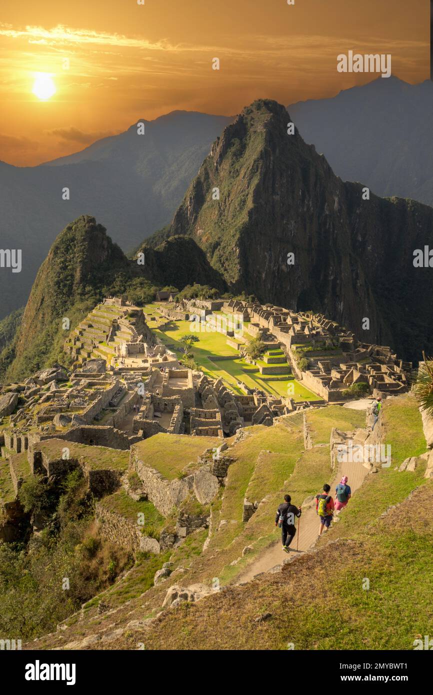 Machu Picchu view during sunset, Cusco, Peru Stock Photo - Alamy