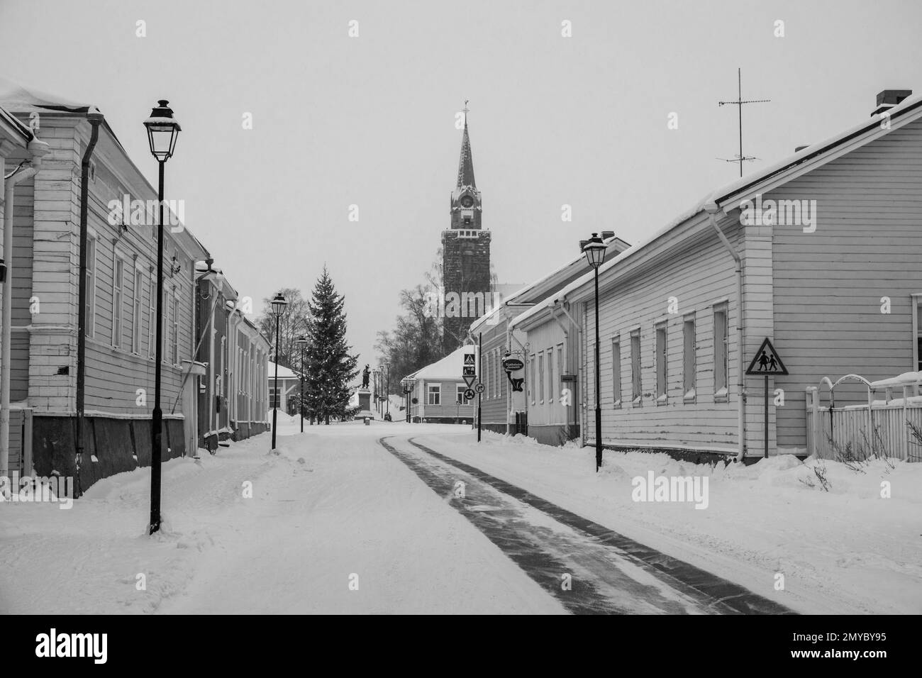 Cityview to the center of Raahe old town in Finland Stock Photo - Alamy