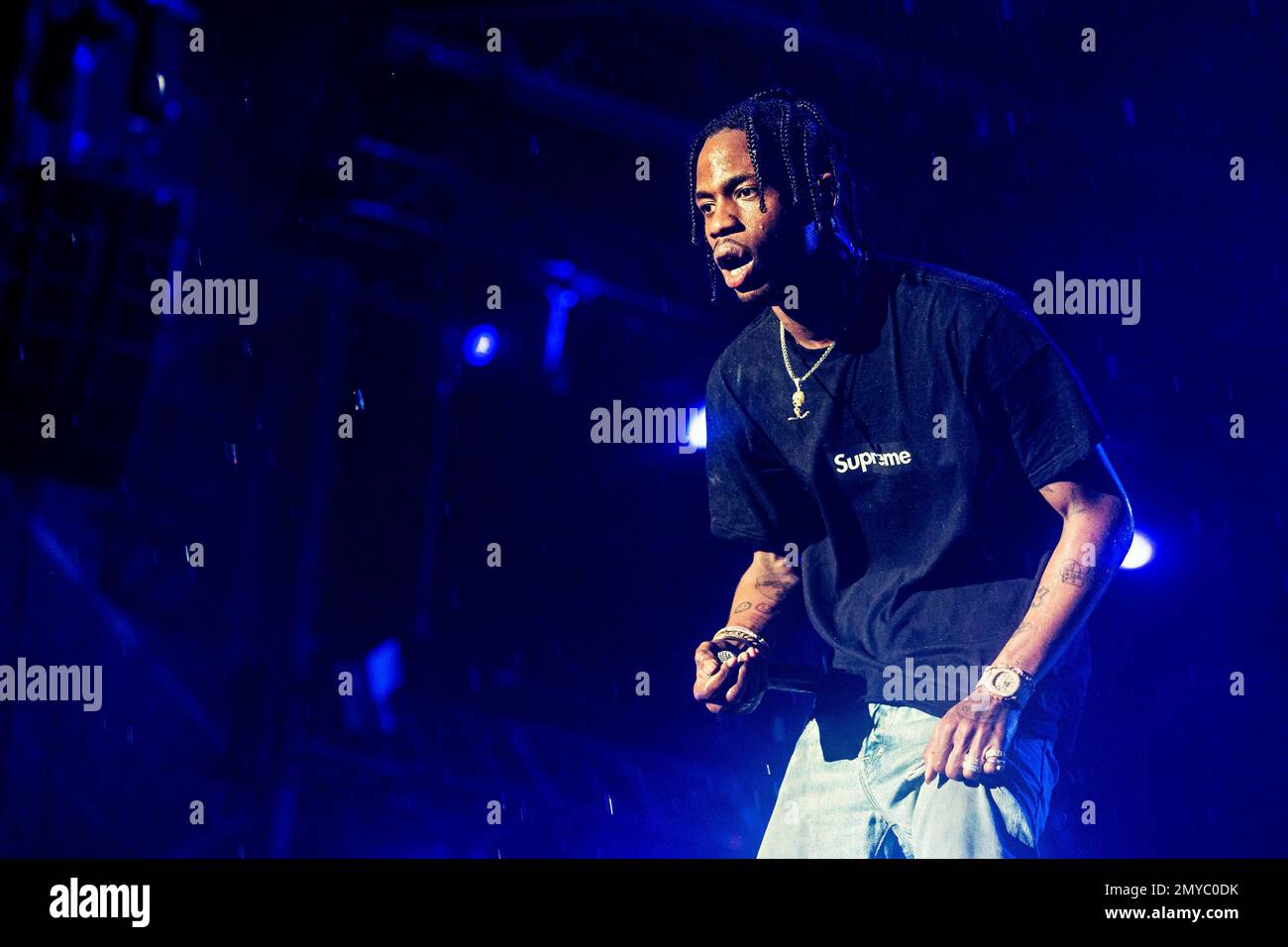 Travis Scott (aka. Jacques Webster) seen at the 2016 Festival d'ete de ...