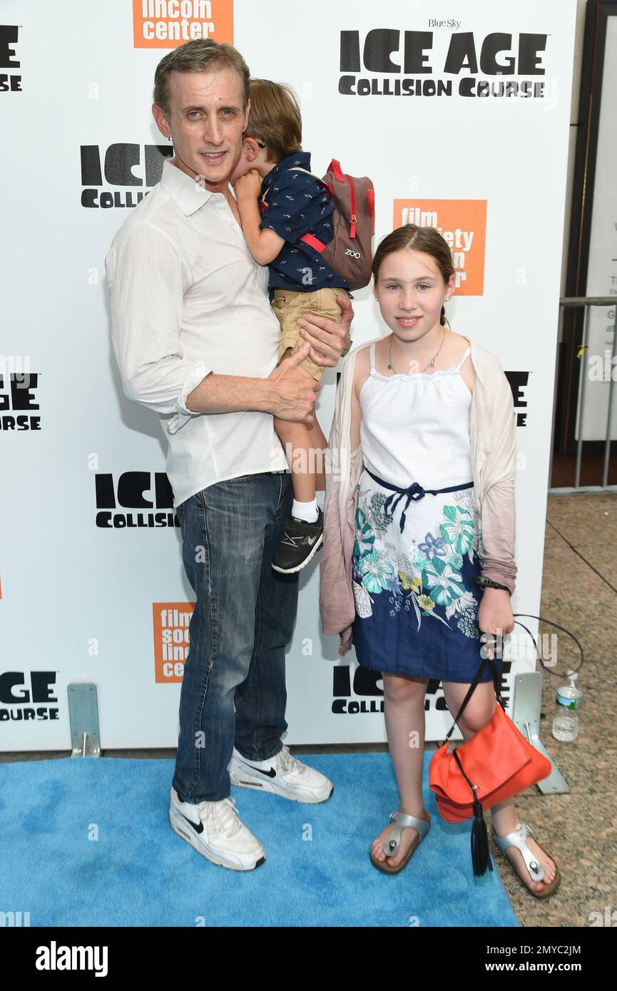 Dan Abrams and his children attend a special screening of, "Ice Age ...
