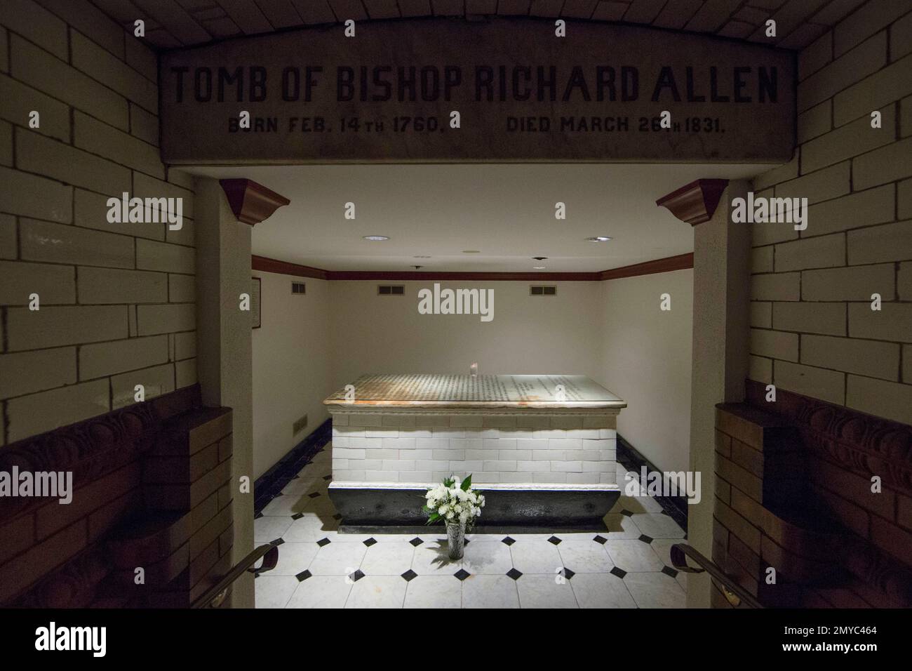 The tomb of Bishop Richard Allen stands at Mother Bethel African ...