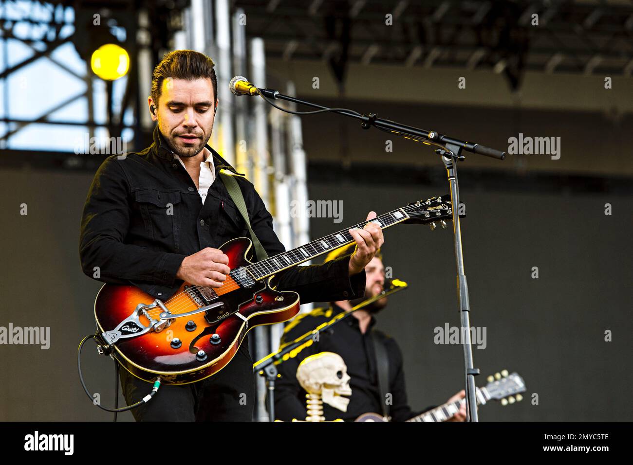 Tom Renaud of Lord Huron seen at the 2016 Festival d'ete de Quebec in ...
