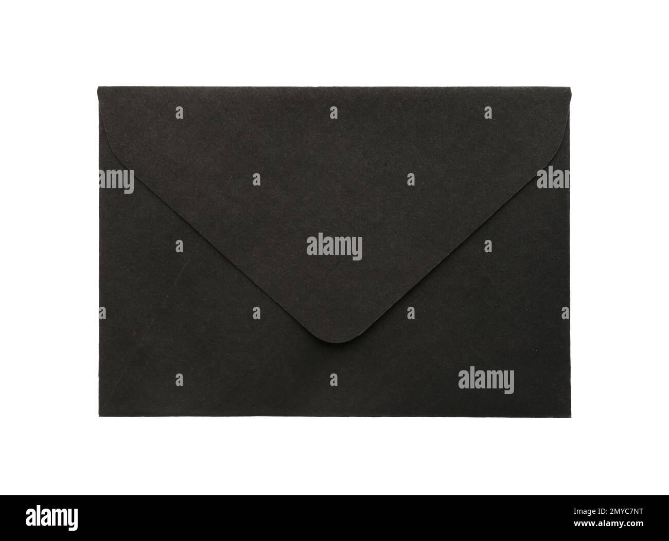 Black paper envelope isolated on white. Mail service Stock Photo - Alamy