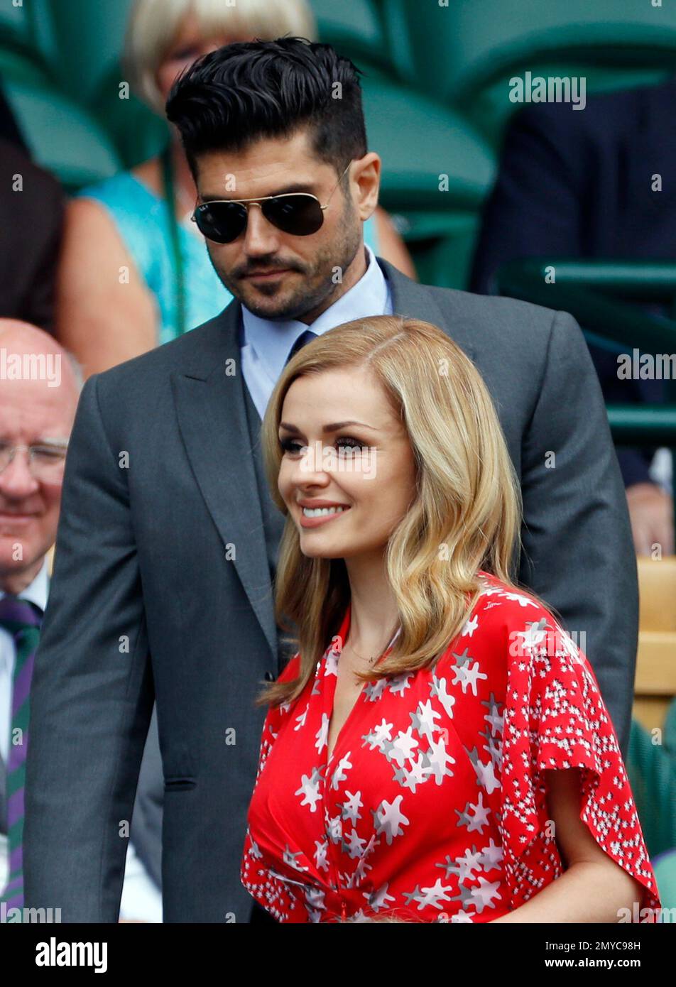 Singer Katherine Jenkins and her husband Andrew Levitas arrive in the ...