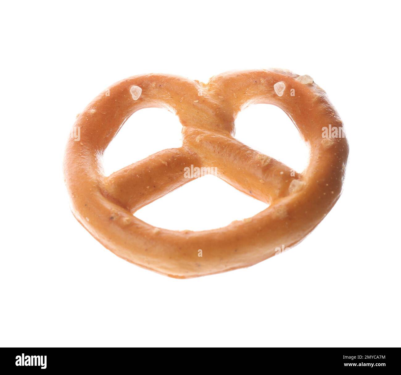 Delicious crispy pretzel cracker isolated on white Stock Photo - Alamy