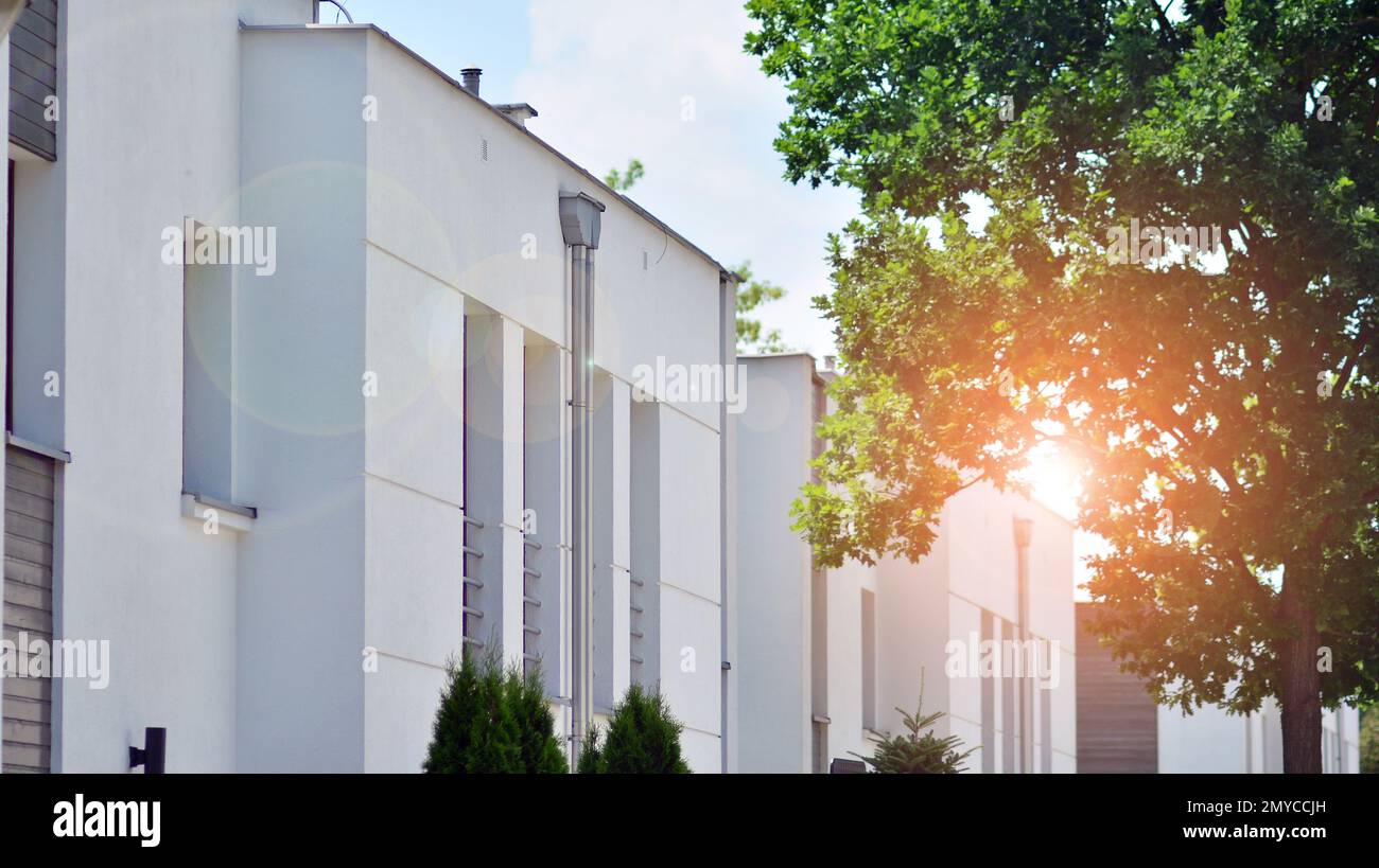 New single family house in a new development area. Residential home ...
