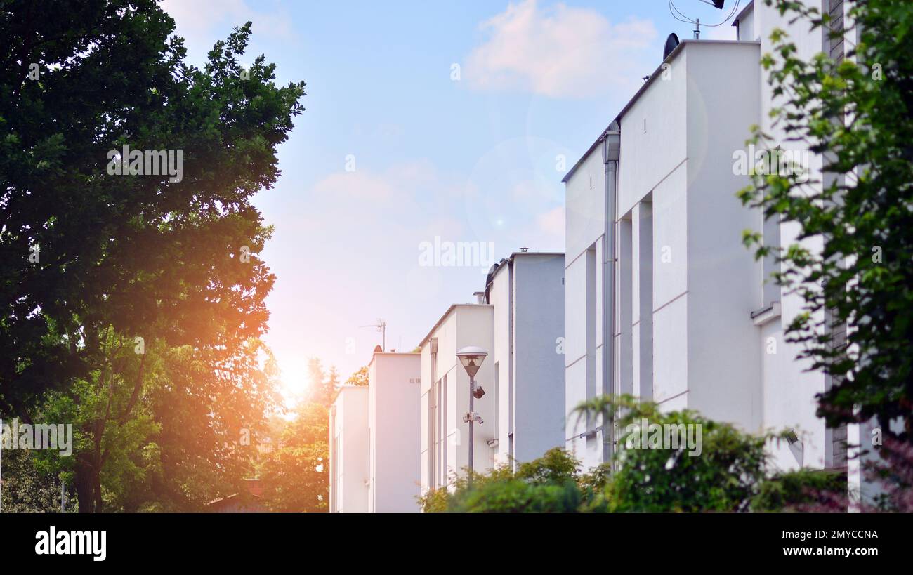 New single family house in a new development area. Residential home ...