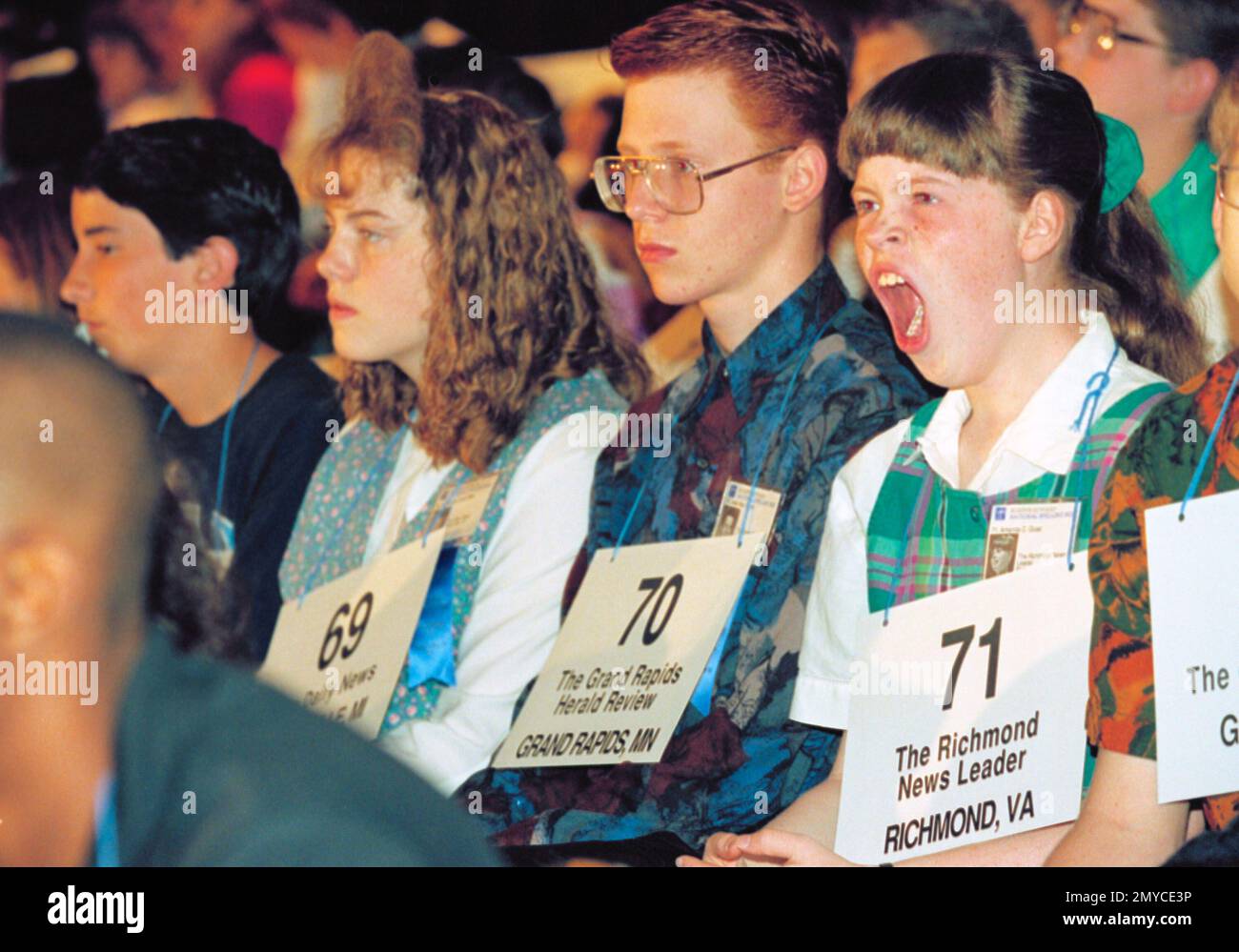 Amanda Goad (71) of Richmond, Va., yawns before the start of the 65th ...