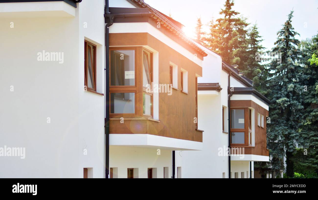 New single family house in a new development area. Residential home ...