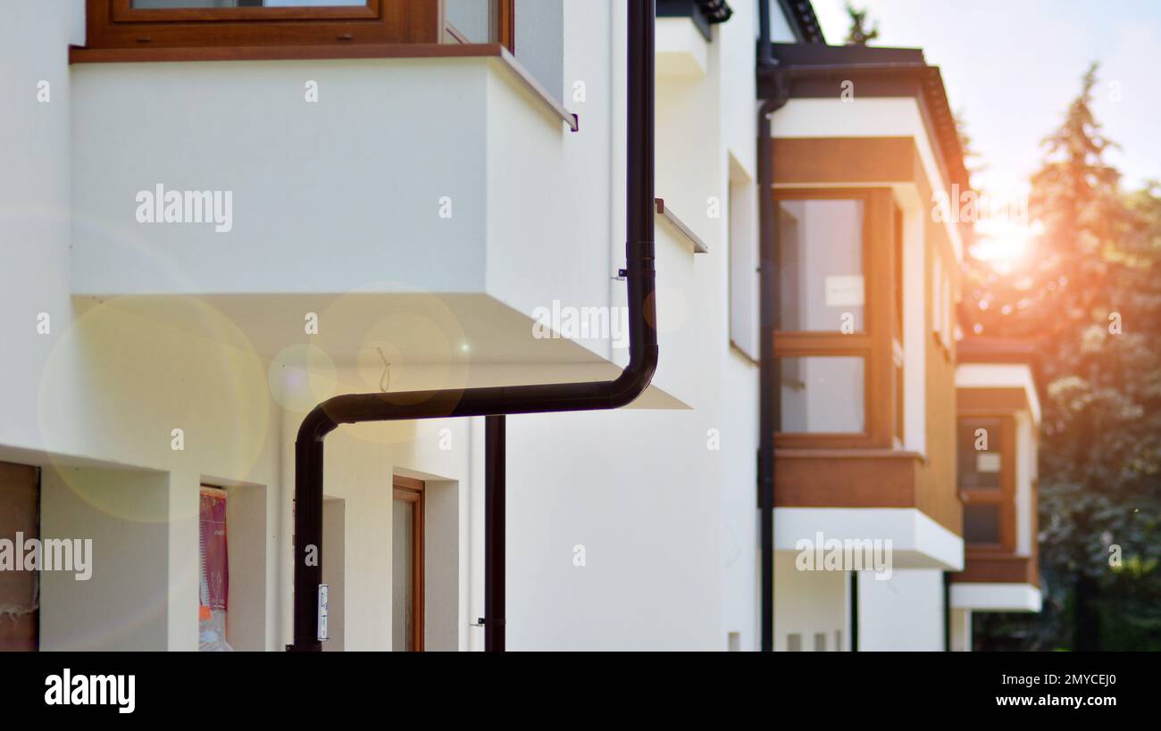 New single family house in a new development area. Residential home ...