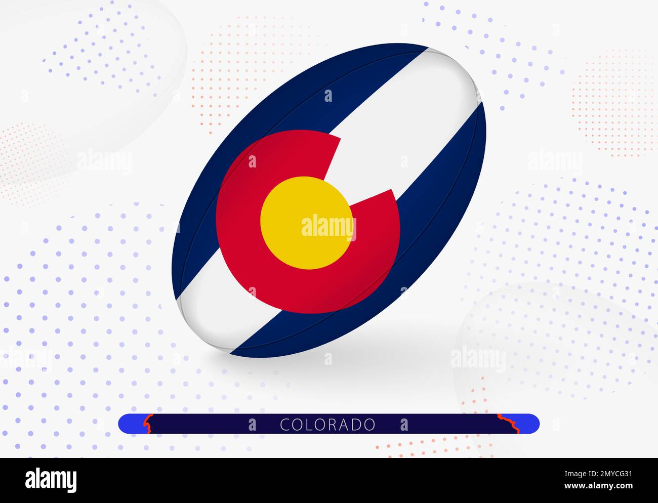 Colorado flag on football Stock Vector Images - Alamy
