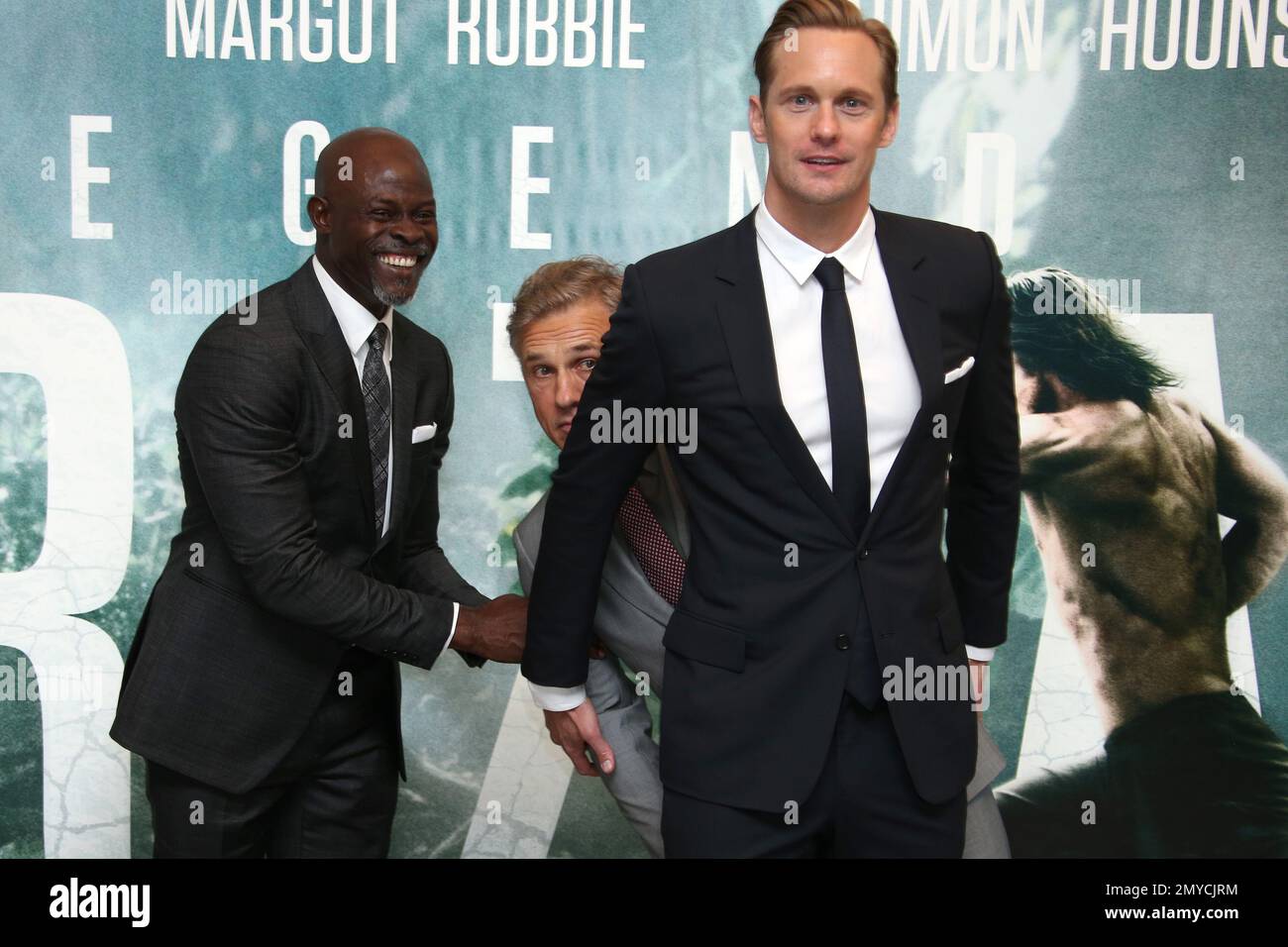 Actors Djimon Hounsou, from left, Christoph Waltz and Alexander ...