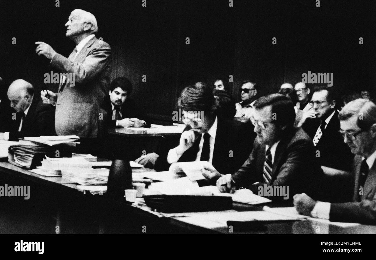 Al Davis, L.A. Raiders' owner, at right in second row, fidgets while ...