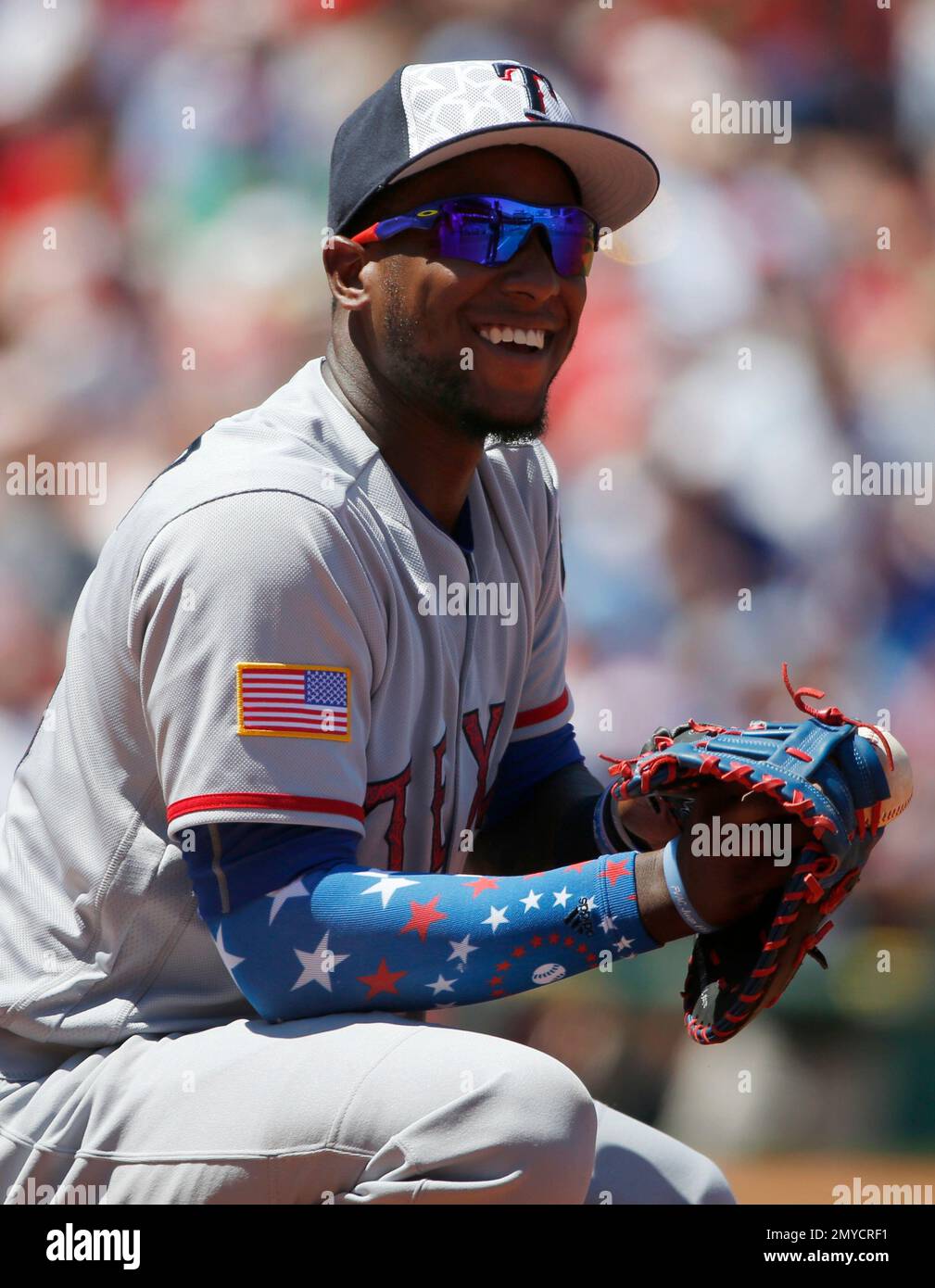 Texas Rangers' Jurickson Profar during the first inning of a baseball ...