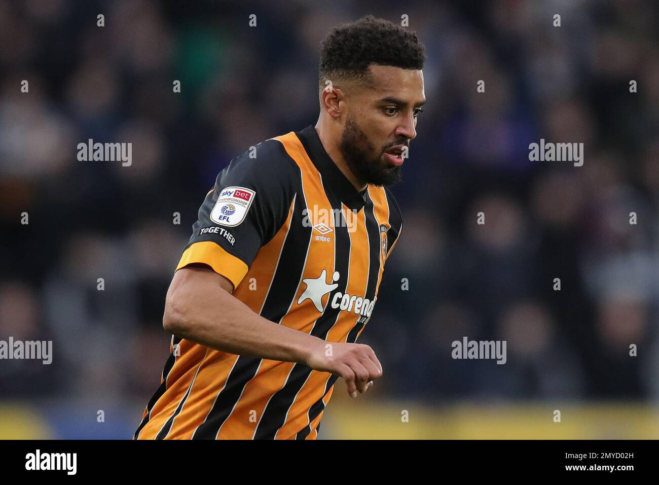 Cyrus Christie #33 of Hull City in action during the Sky Bet ...