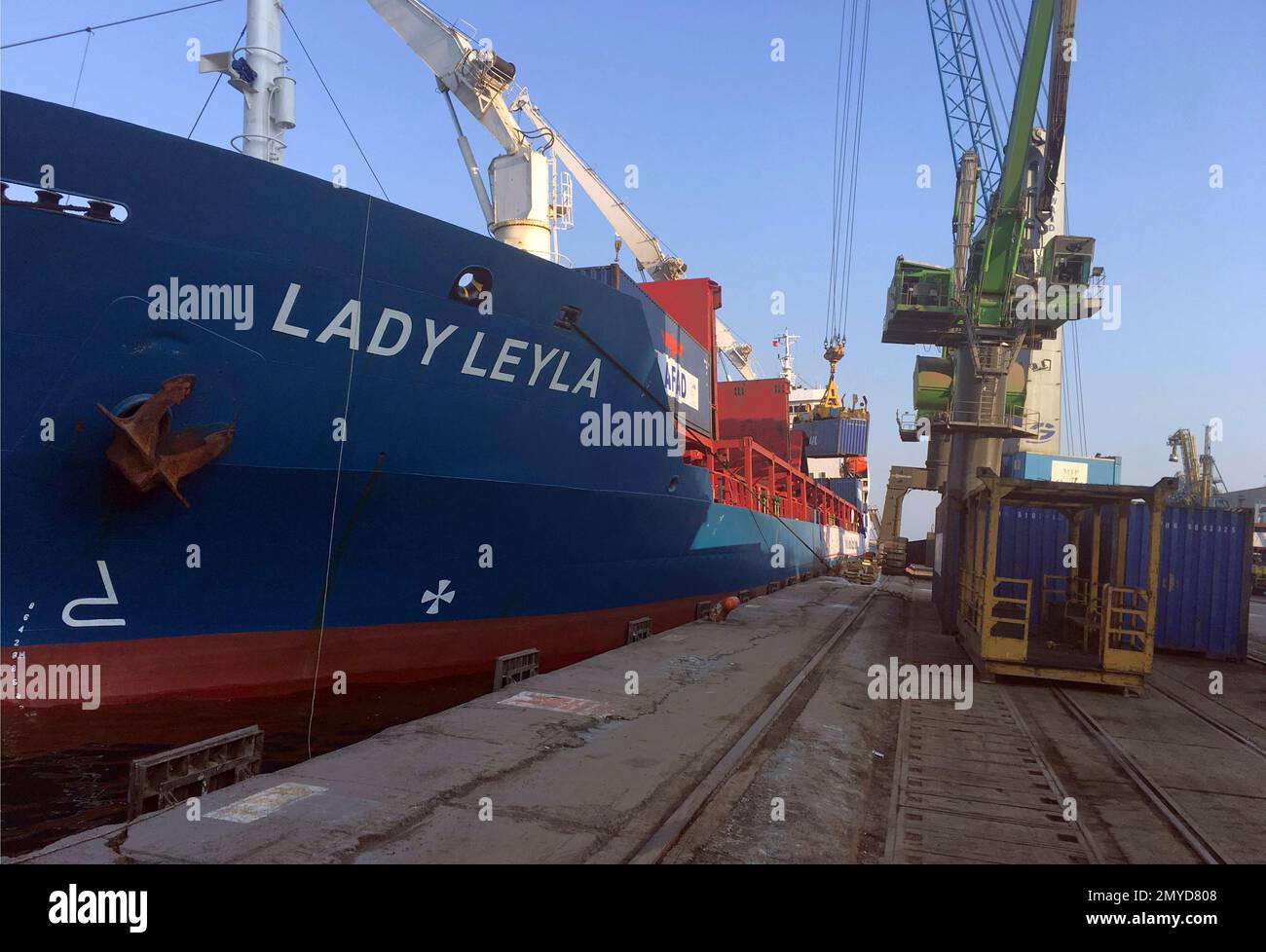 Lady Leyla, a Turkish ship that is to carry humanitarian aid to Gaza ...