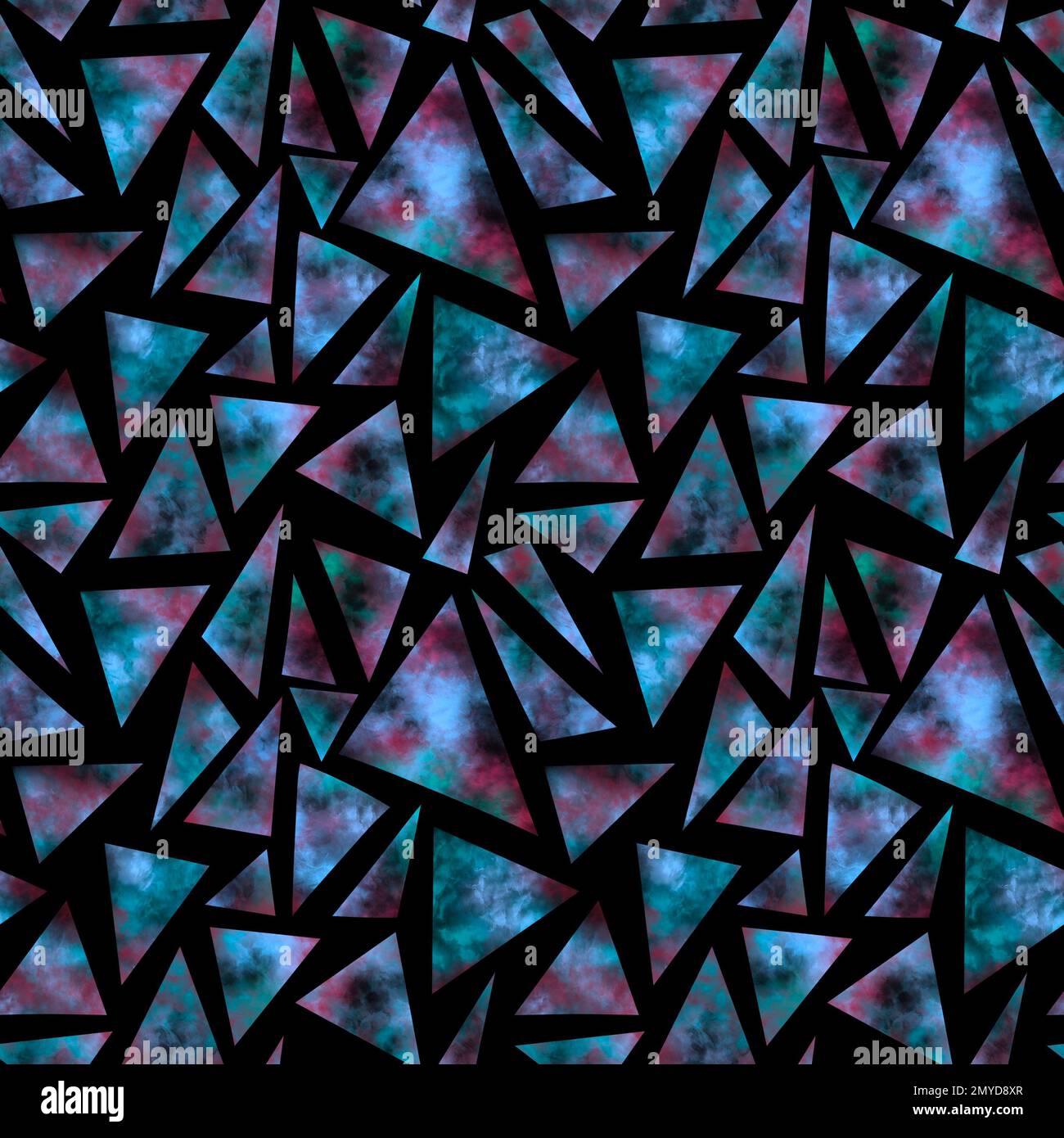 Abstract space geometric seamless paint spots triangle pattern for ...