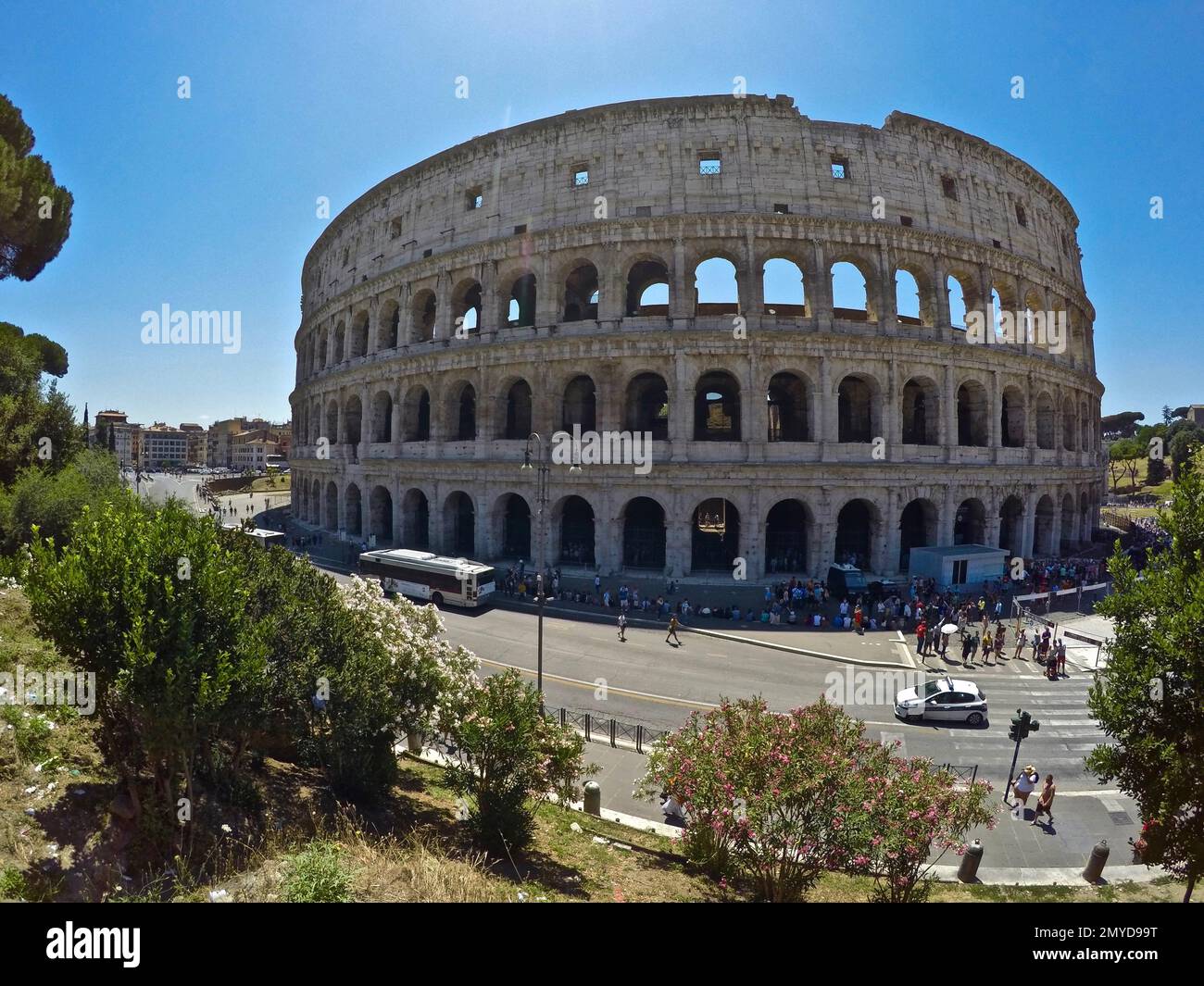 A general view of the Colosseum after the first stage of the ...
