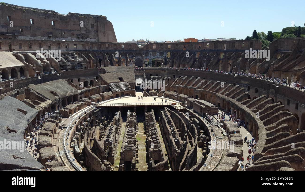 A general view of the Colosseum after the first stage of the ...