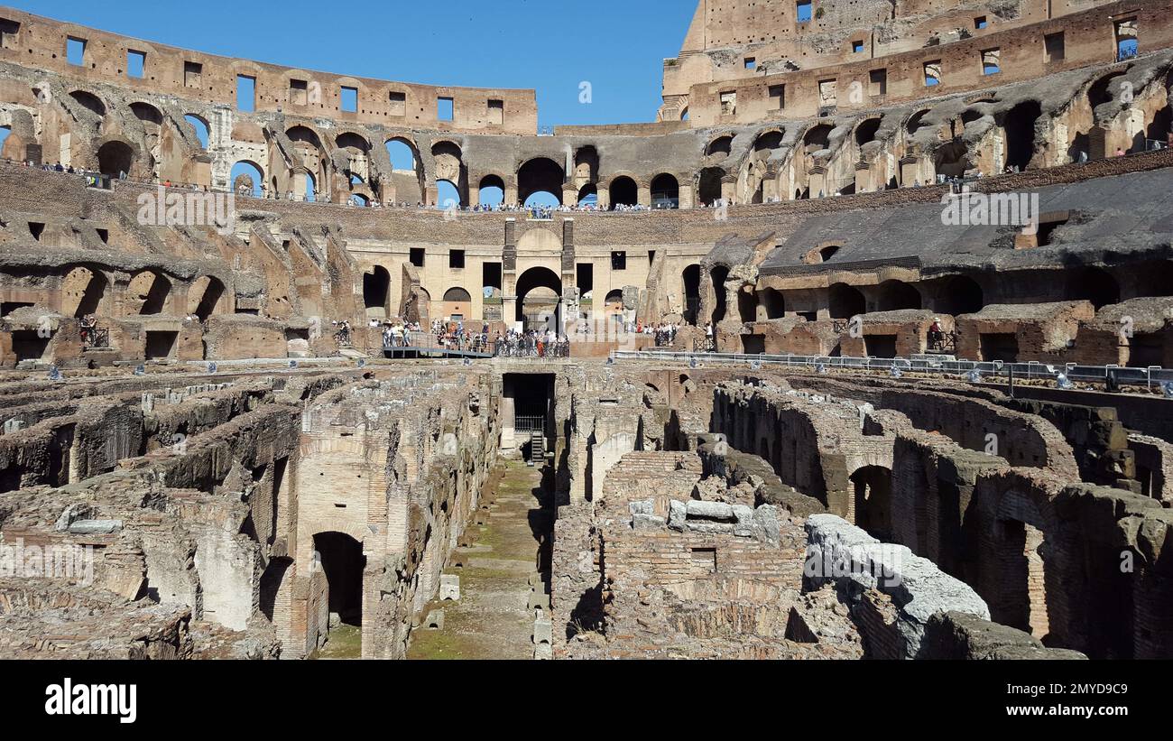 A general view of the Colosseum after the first stage of the ...