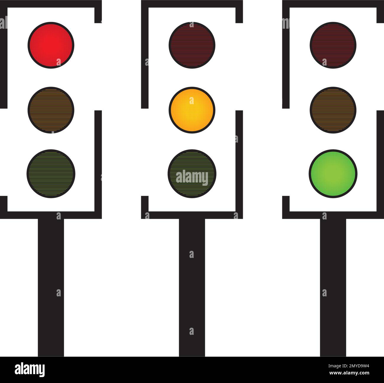 Traffic Light Vector Flat Icon Stock Vector Image & Art - Alamy