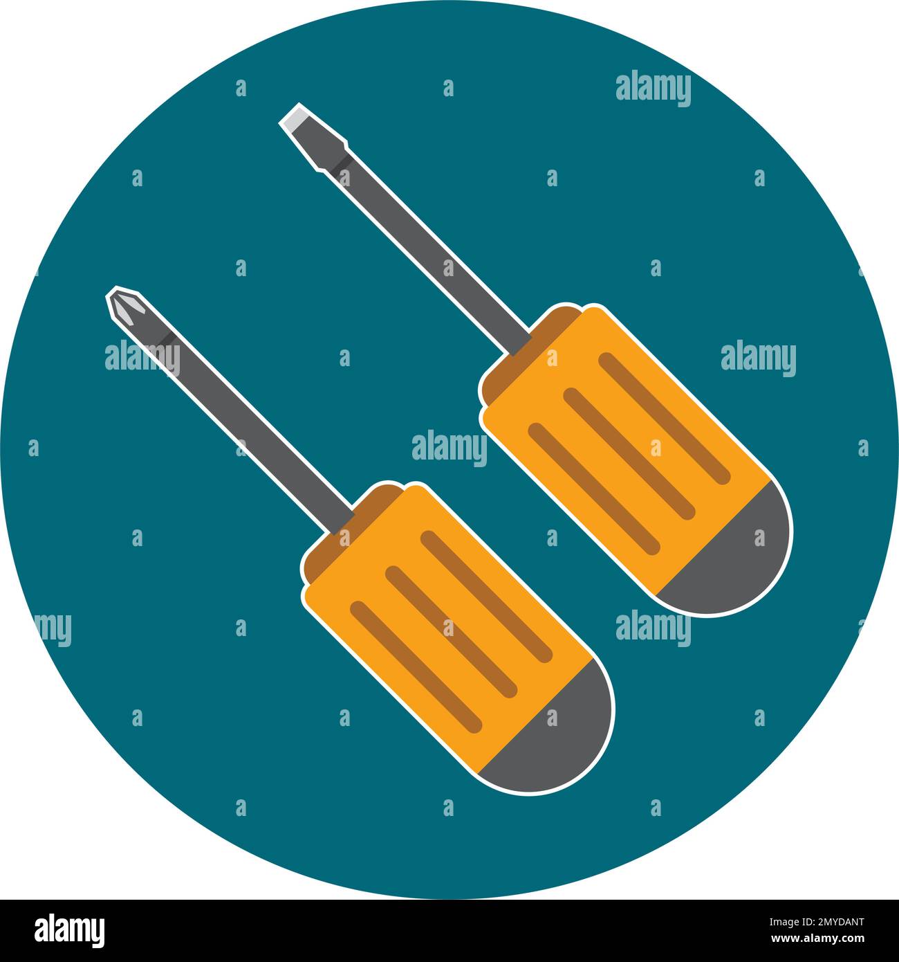 Fix screwdriver icon. Simple illustration of fix screwdriver vector icon for web design isolated ...